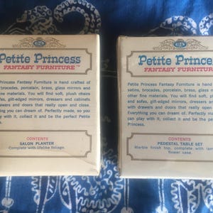 Princess Patti '60s Dollhouse Furniture Lot, Pedestal Table Set New in ...