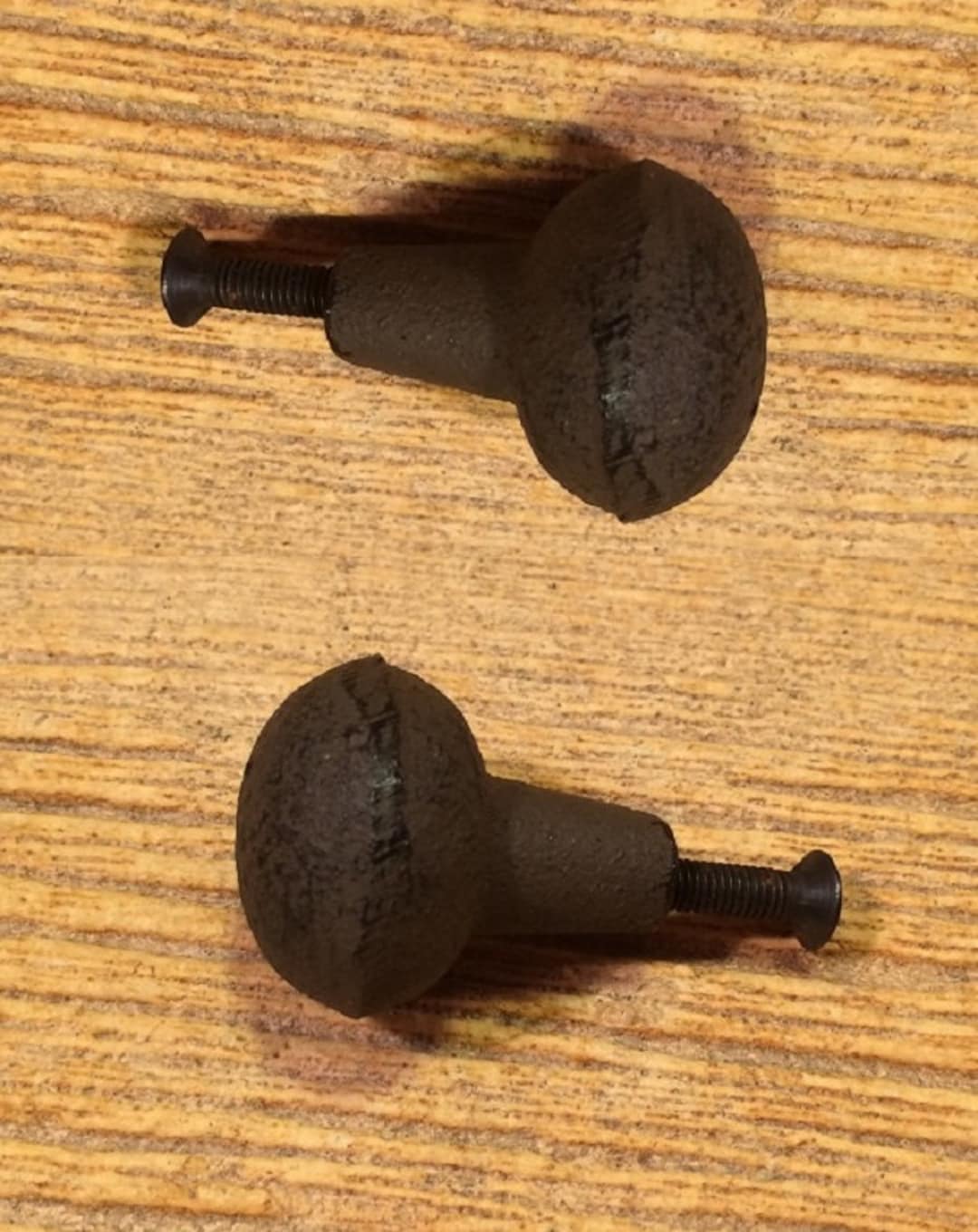 Two Cast Iron Round Knobs Antique Style 1 1/4 Wide by 1 - Etsy
