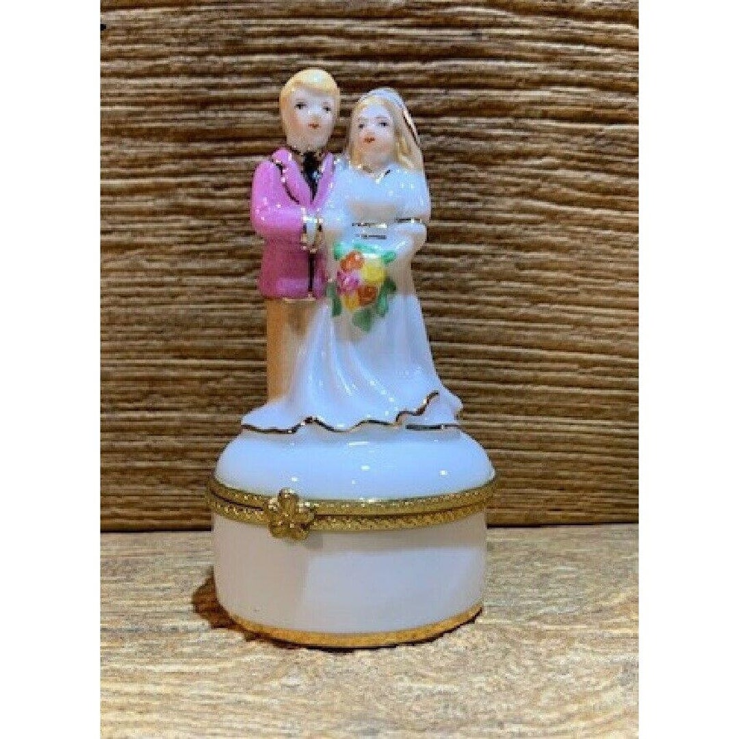 Wedding Couple Mini Trinket Box 4 Tall 37308 - Etsy
