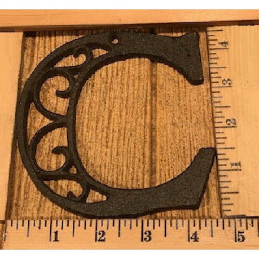 Cast Iron Ornate Letter c 4 5/8 Tall 0557-C - Etsy UK