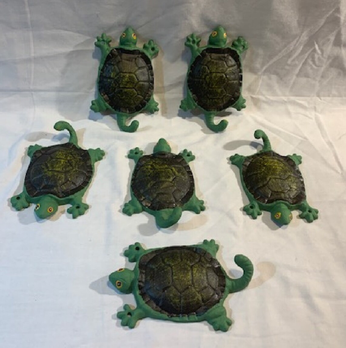 SIX Cast Iron Turtle With Tail Hook 5 1/2 Tall - Etsy
