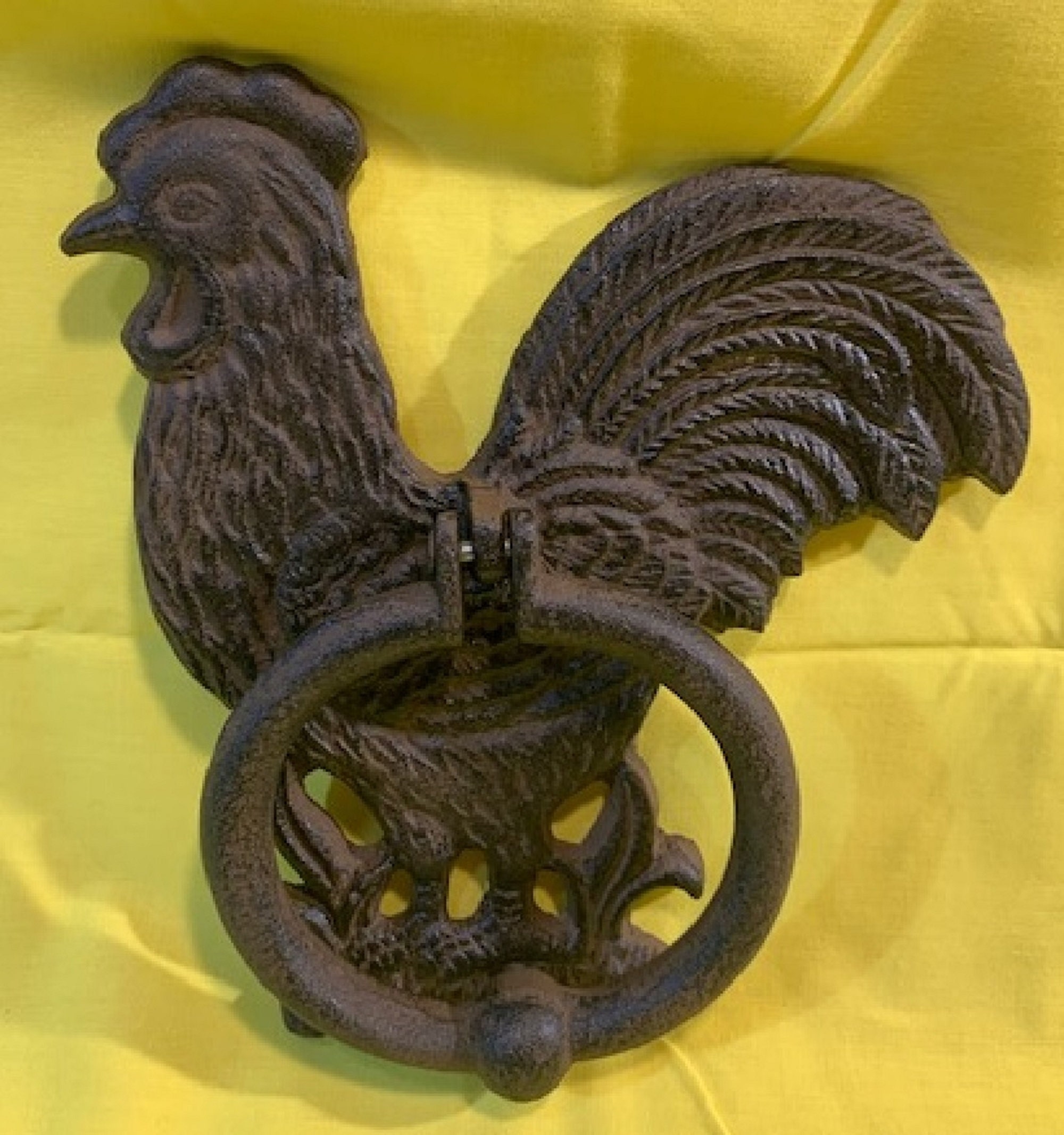 Cast Iron 7 3/4 TALL Rooster Doorknocker 0184-01629 - Etsy