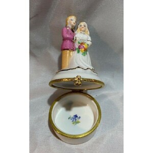 Wedding Couple Mini Trinket Box 4 Tall 37308 - Etsy