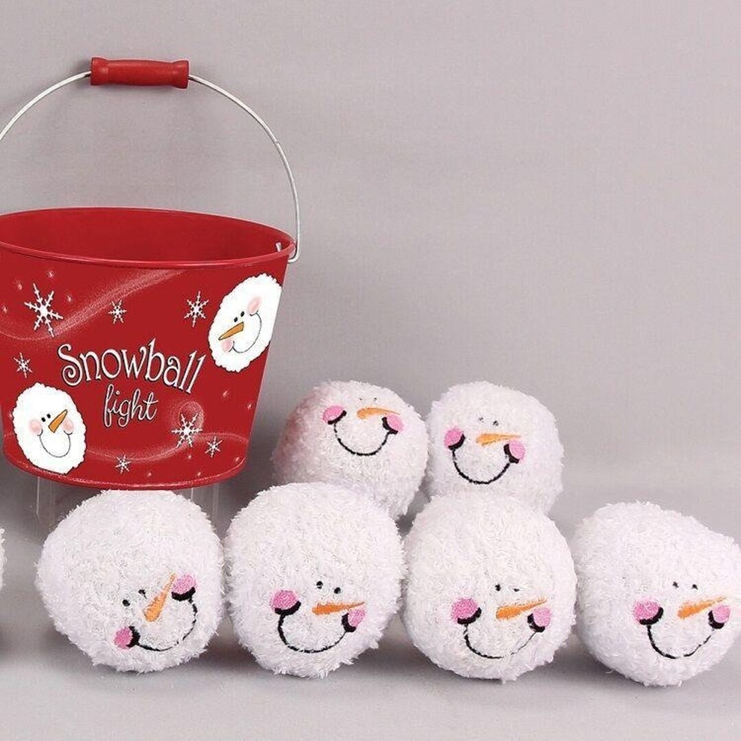 Indoor Fleece Snowball Kit in Red Bucket 63901 - Etsy