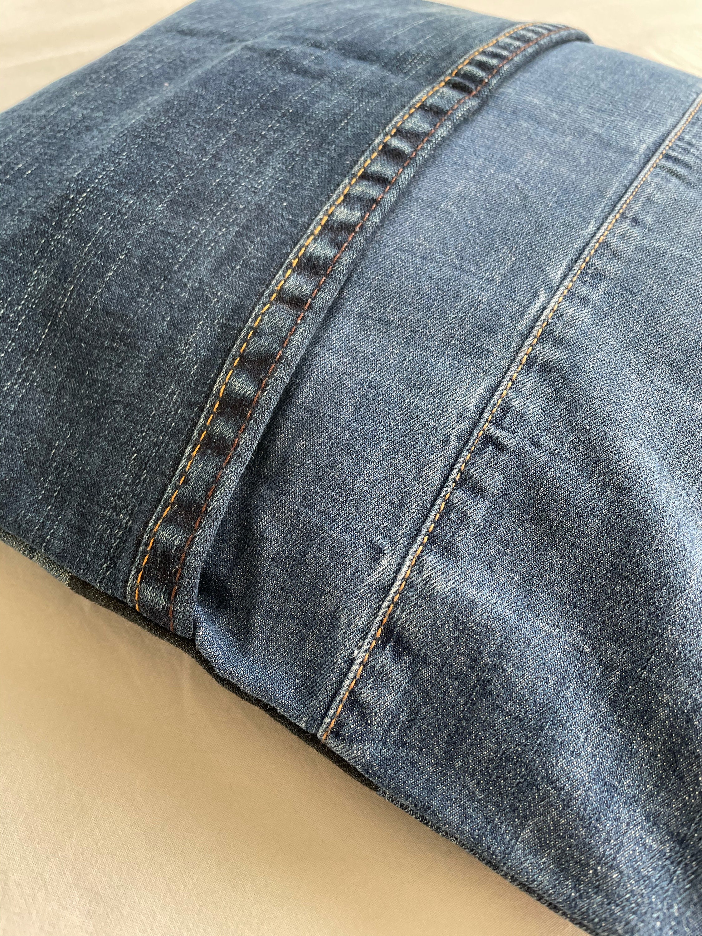 Patchwork Denim Cushion Cover, Denim Cushion Cover, Denim Cushion ...