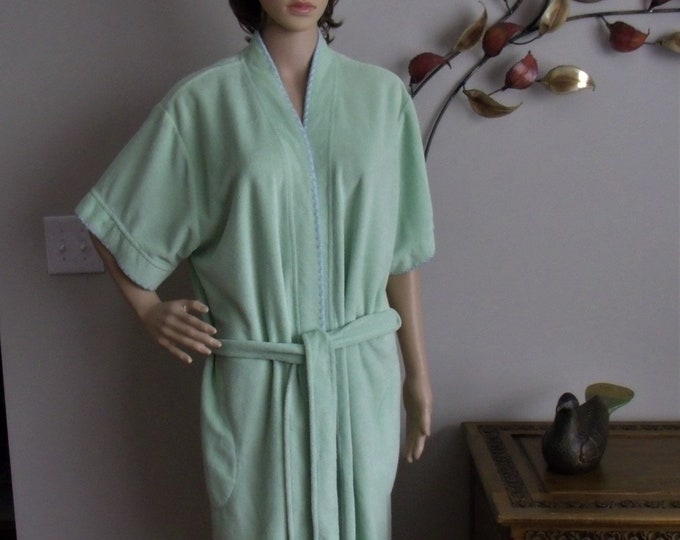 Jasmine Rose "morning Glory" Women's Robe in Size XL, Soft Green Terry ...