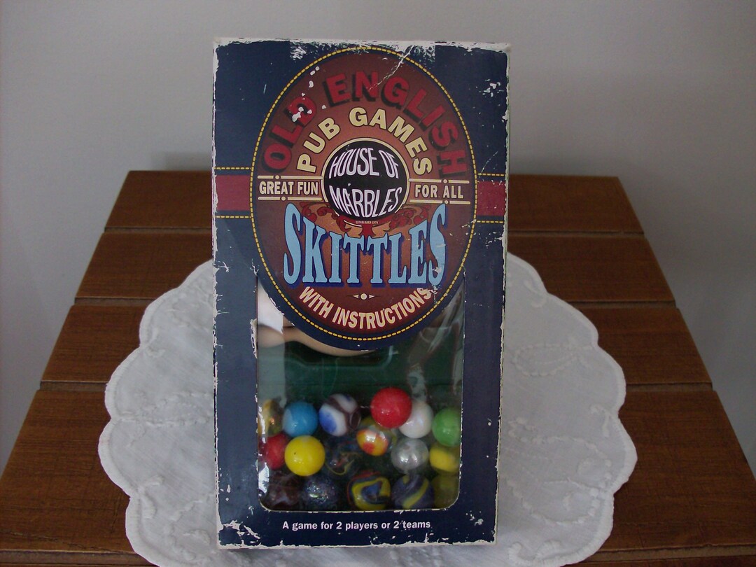 Vintage Skittles Mini Table Bowling Game From House of Marbles, Old ...