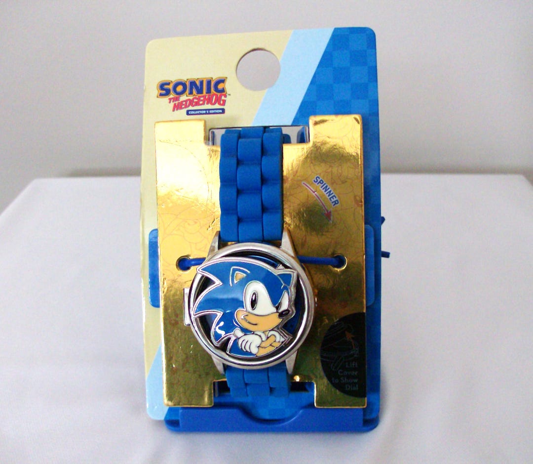 Sonic the Hedgehog Sega Wrist Watch W/spinner Cap, Accutime Quartz, NIP ...