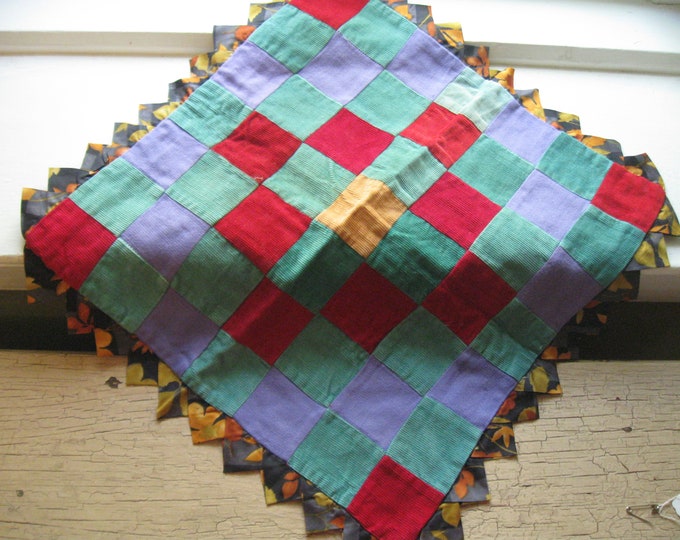 Antique Amish Crazy Quilt Pillow, Primitive Patchwork, Vintage 1900's ...