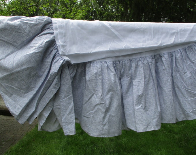 Vintage Laura Ashley Bed Skirt/dust Ruffle, Full, "sycamore Quartet ...