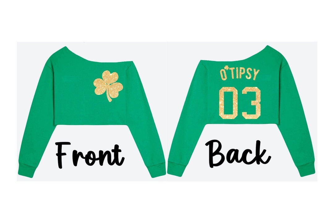 St Patricks Day Cropped Sweatshirt for Women, St Pattys off the ...