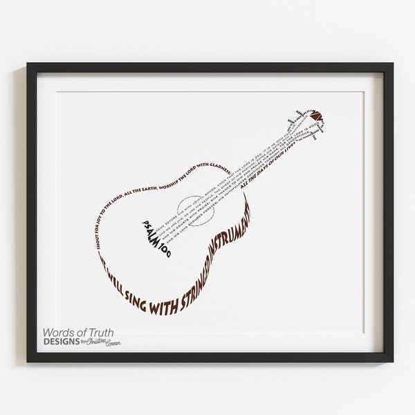 Guitar Word Art - Etsy