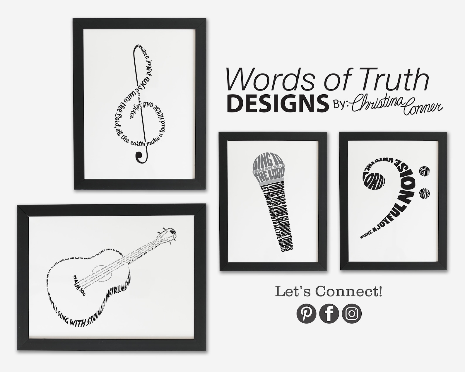 DIGITAL Psalm 98 Music Treble Clef Bible Verse Word Art Print for ...