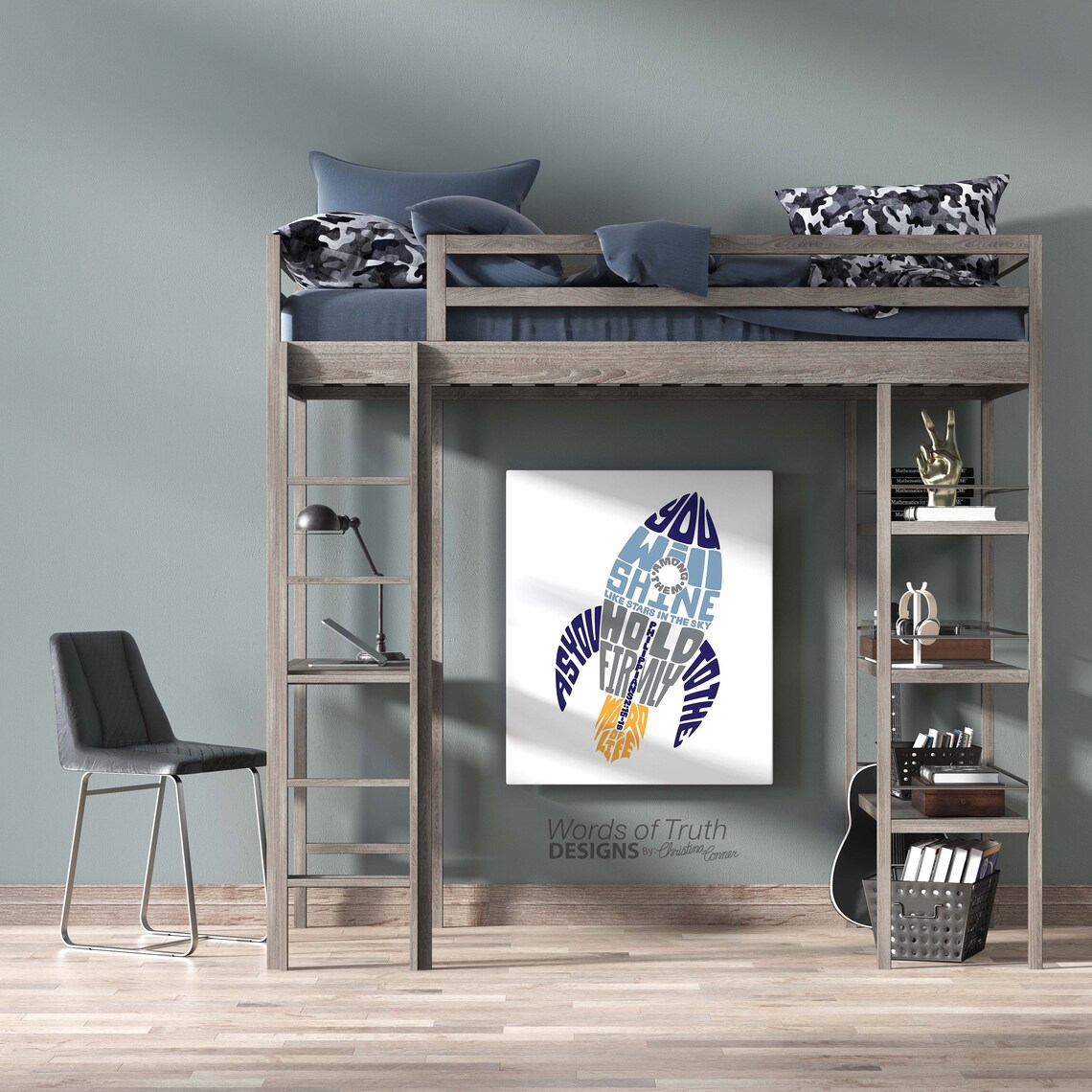 DIGITAL Rocket Scripture Wall Art Print Philippians 2:15-16 | Etsy