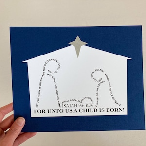 Nativity Print Christmas Art Bible Verse Christmas - Etsy