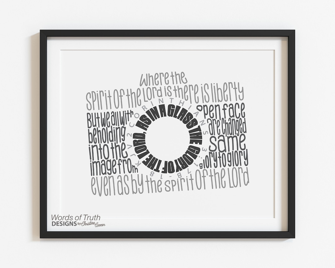 Christian Photographer Gift, Camera Bible Verse Wall Art Print ...