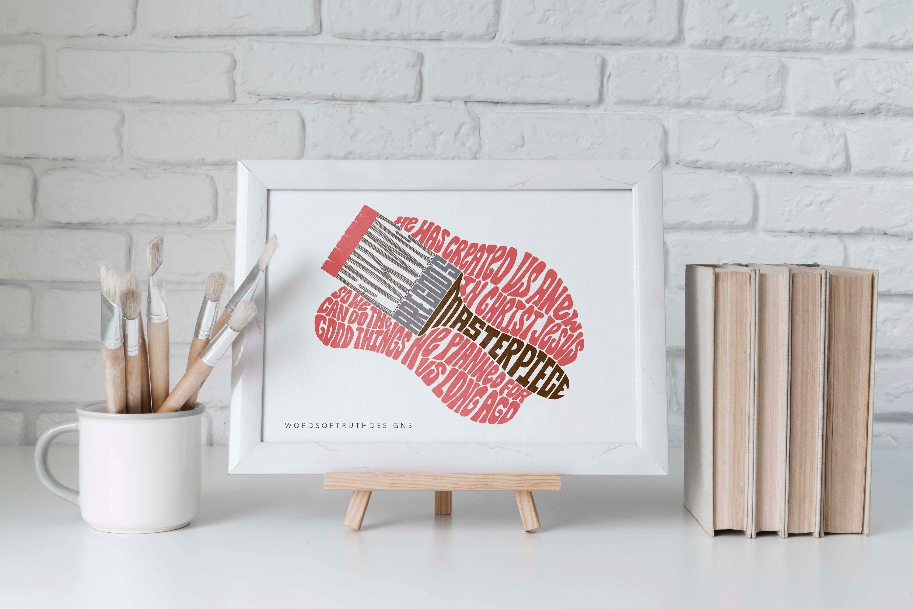 DIGITAL Künstler Wandkunst Druck, Gottes Meisterstück Ephesen 1:10 ...