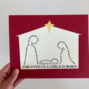 Nativity Scene Christian Art, Holy Family Isaiah 9:6 for Unto Us A ...