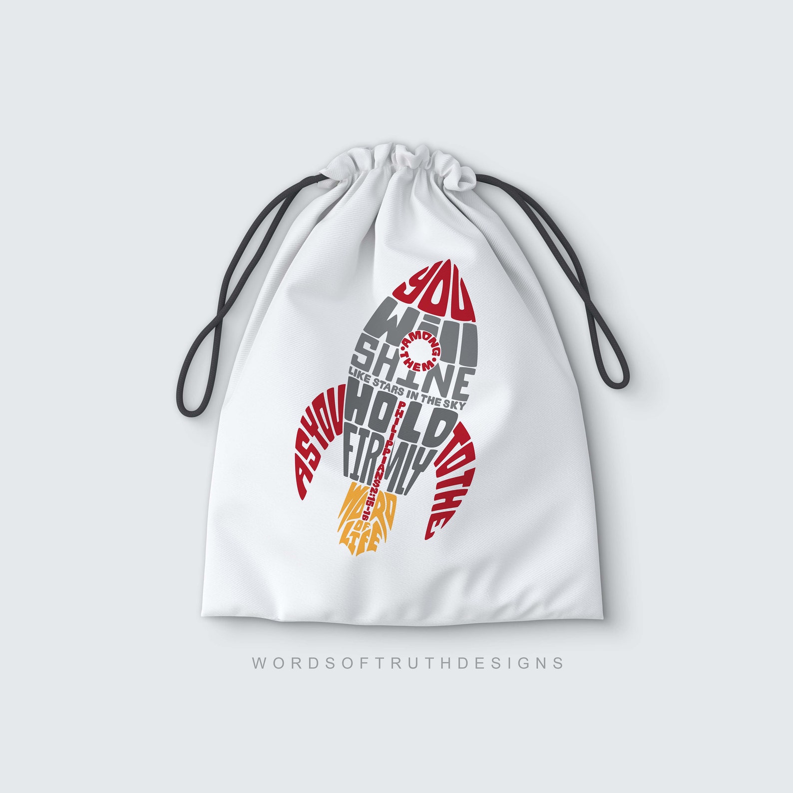 DIGITAL Rocket Scripture Wall Art Print, Philippians 2:15-16 Wall Art ...