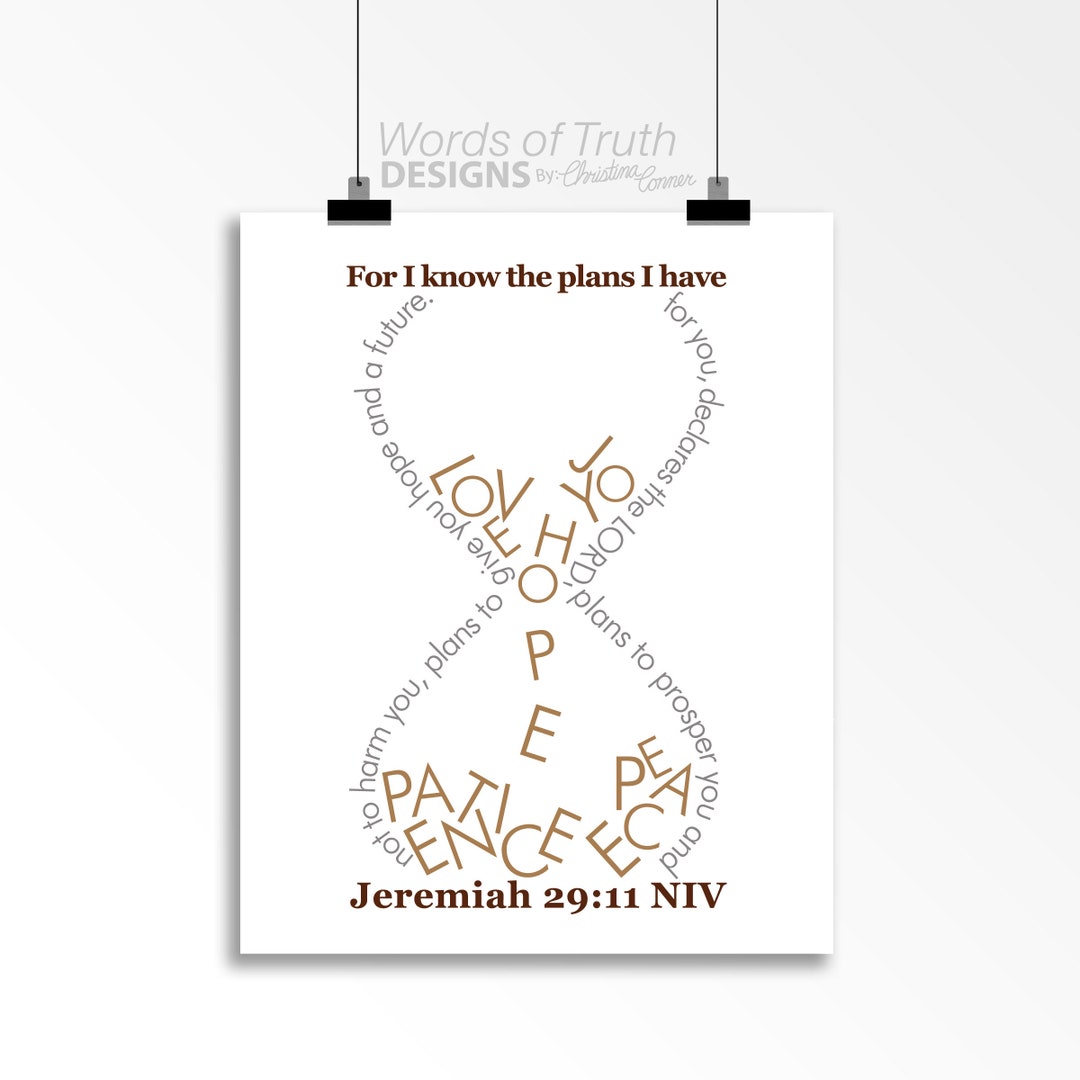 DIGITAL Jeremiah 29:11 Plans I Have for You, Hourglass Scripture Bible ...