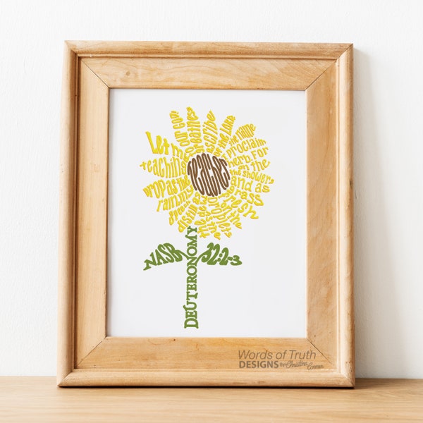 Sunflower Bible Verse - Etsy