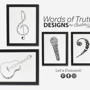 DIGITAL Music Treble Clef Scripture Print, Ephesians 5:19 Music Lover ...