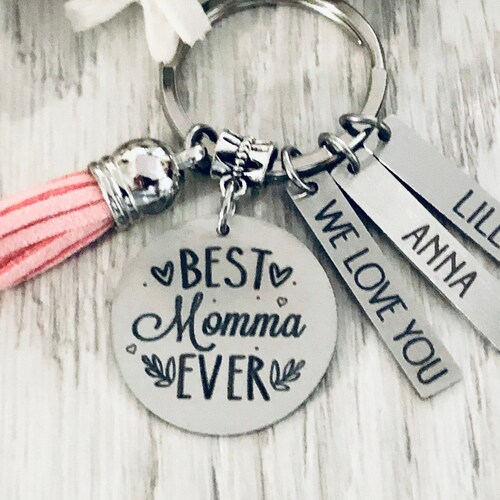 Momma Gift Keychain Key Chain BEST MOMMA EVER 1 Momma - Etsy