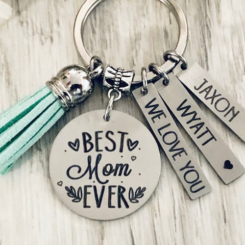 Personalized Mommy Penny Keychain New Mommy Mother's Day - Etsy