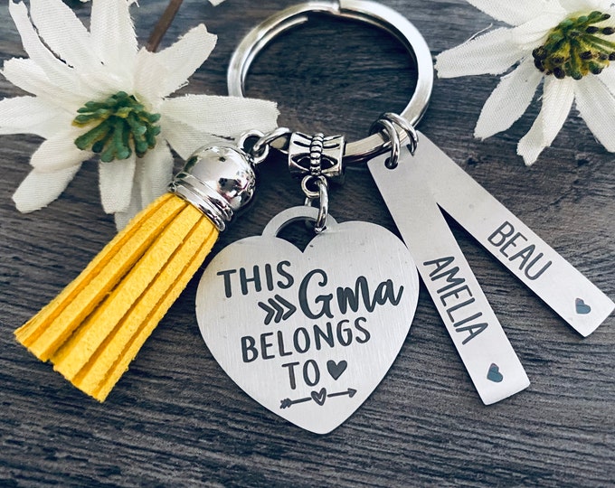 Gma Gift THIS GMA BELONGS to Keychain Favorite Gma Gift - Etsy