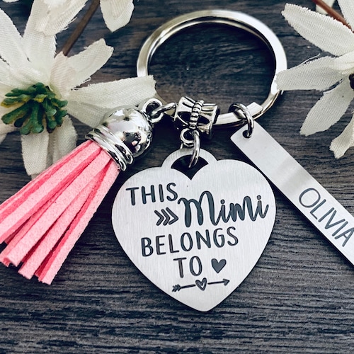 Mimi Gift THIS MIMI BELONGS to Keychain Favorite Mimi Gift - Etsy