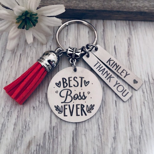 Boss Gift Keychain Key Chain BEST BOSS EVER 1 Boss Boss - Etsy