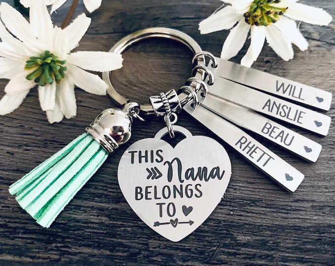 Nana Gift THIS NANA BELONGS to Keychain Favorite Nana Gift | Etsy