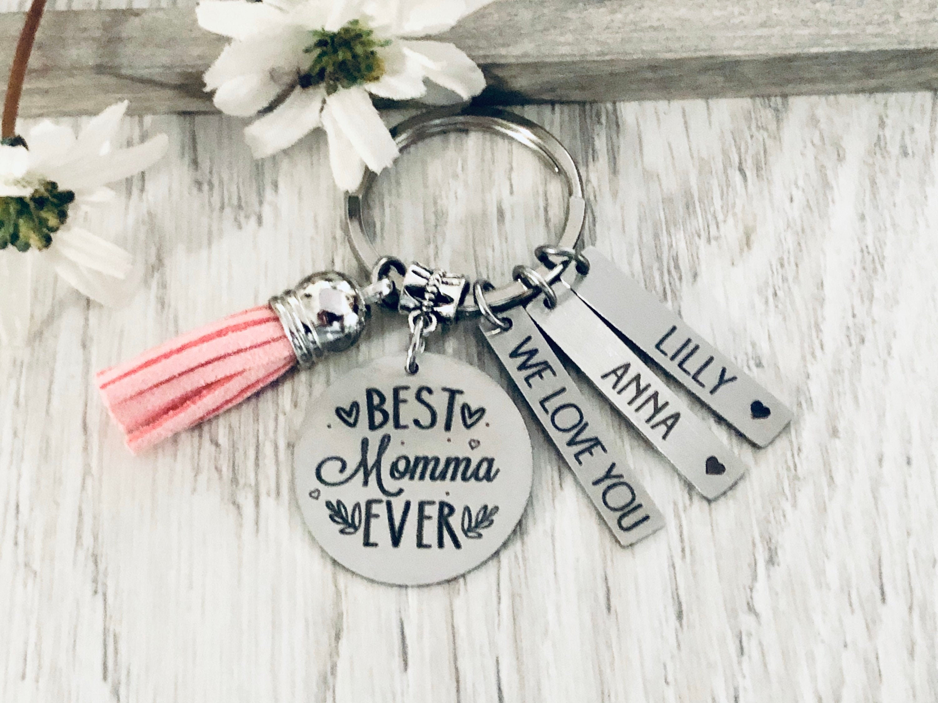 Momma Gift Keychain Key Chain BEST MOMMA EVER 1 Momma | Etsy