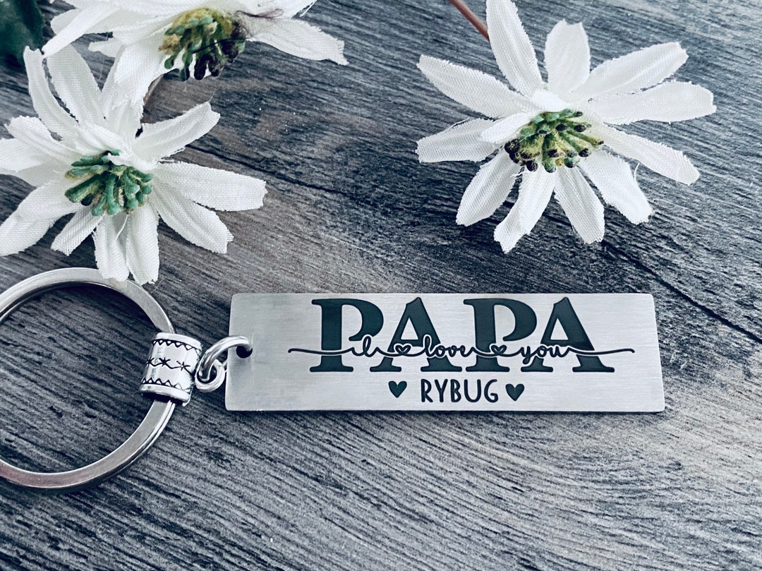 Papa WE LOVE YOU Keychain • Papa Keychain • Papa • New Papa Gift ...