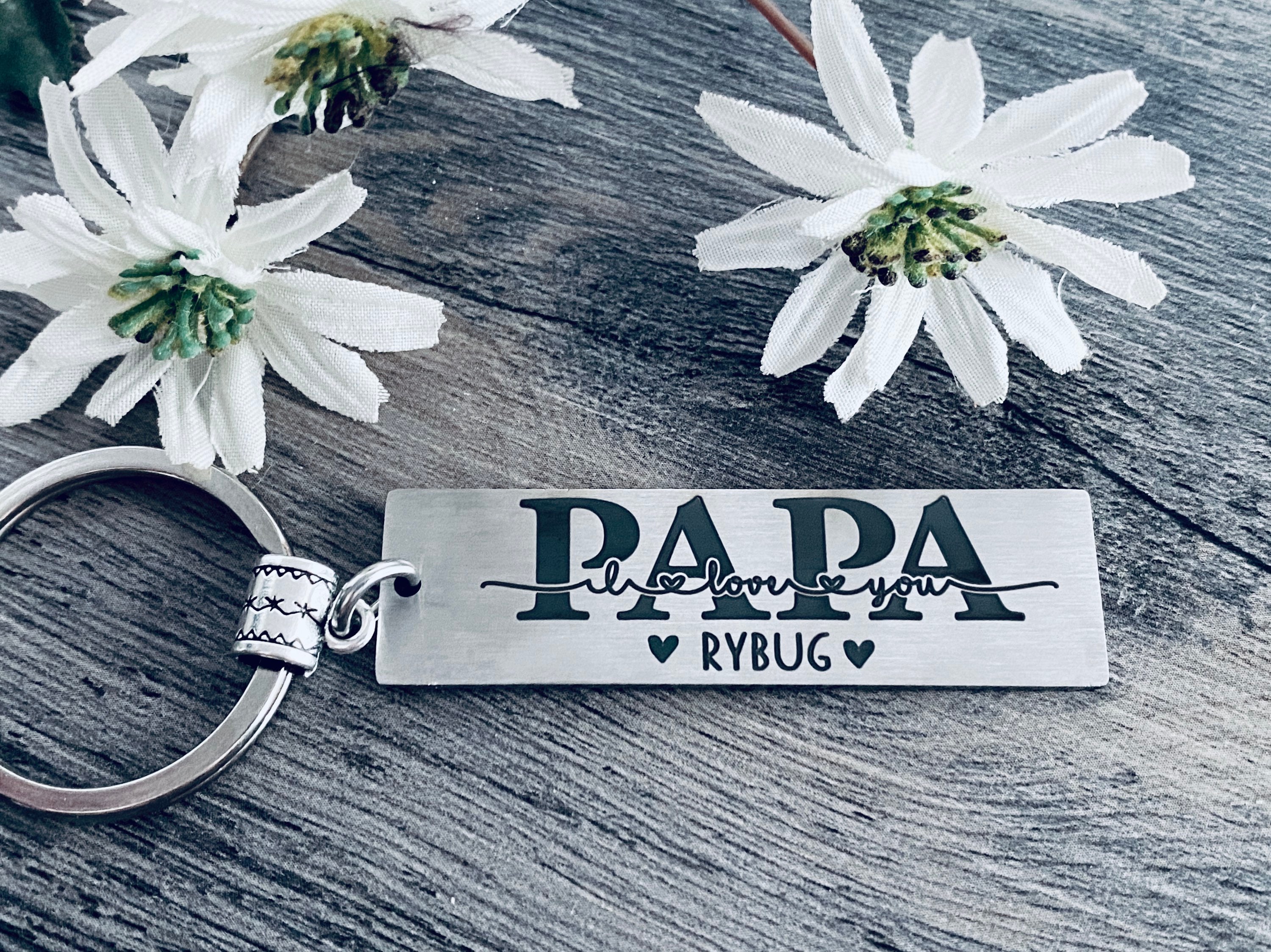 Papa WE LOVE YOU Keychain Papa Keychain Papa New Papa | Etsy
