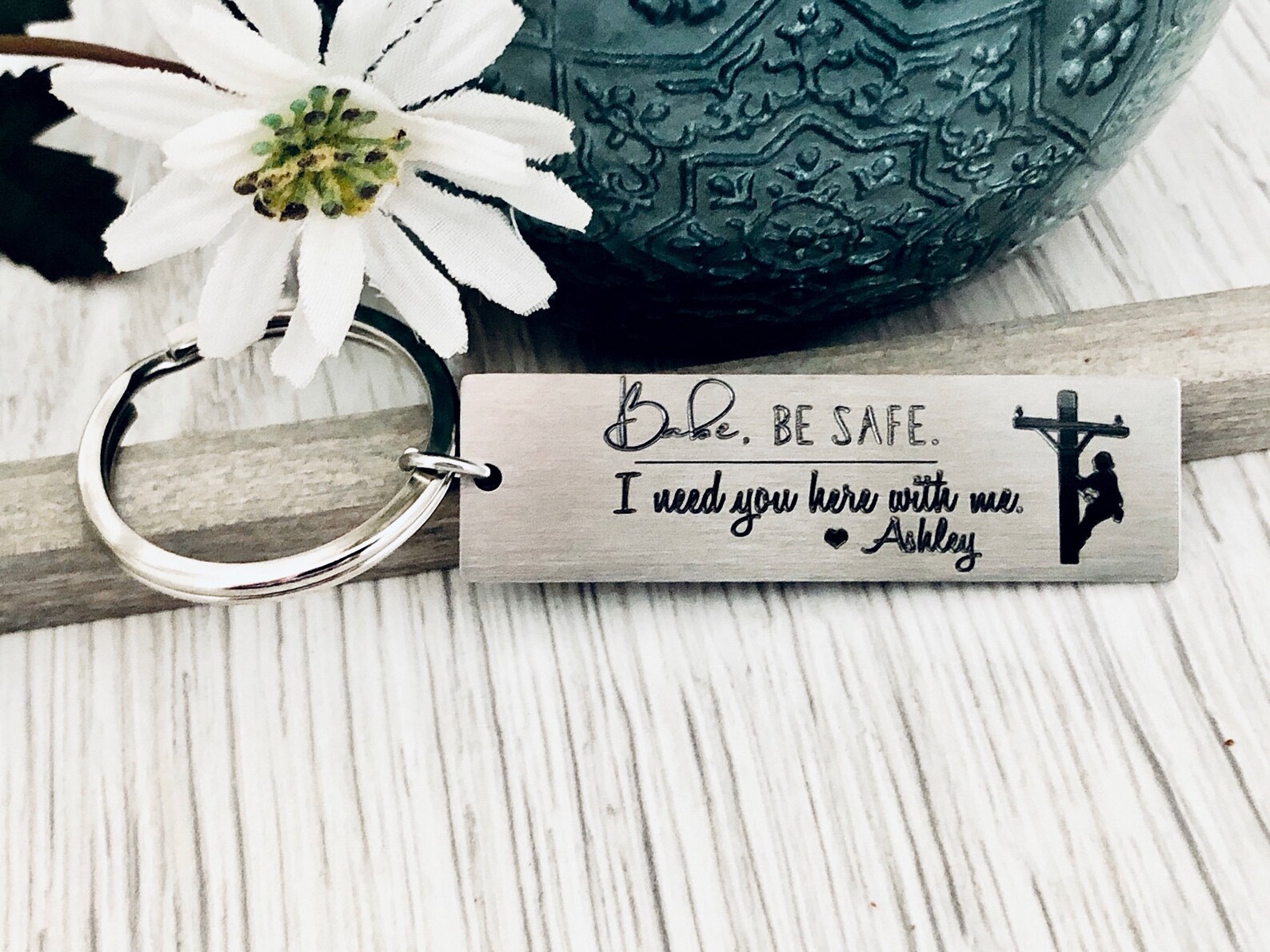Lineman Keychain • Lineman Wife • Lineman Gift • Journeyman Lineman ...