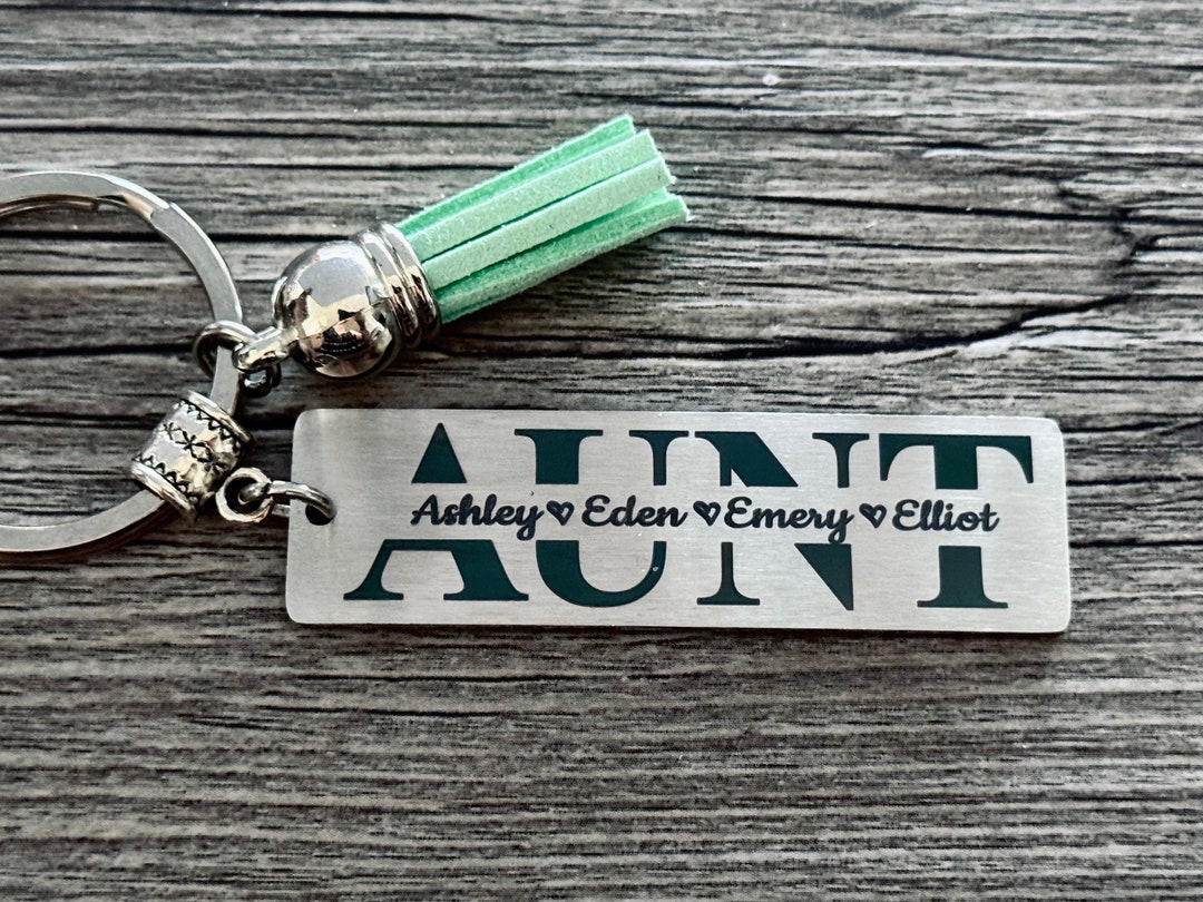 Aunt Keychain • Nieces Nephews Names • Aunt • New Aunt Gift • Mothers ...