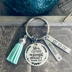 Proverbs 31 Gift Keychain Key Chain • Wife Gift • Mom Gift • Mother ...