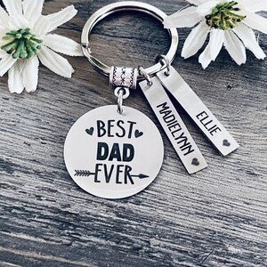 Keychain for Dad • Dad Gift Keychain Key Chain • BEST DAD EVER • #1 Dad ...