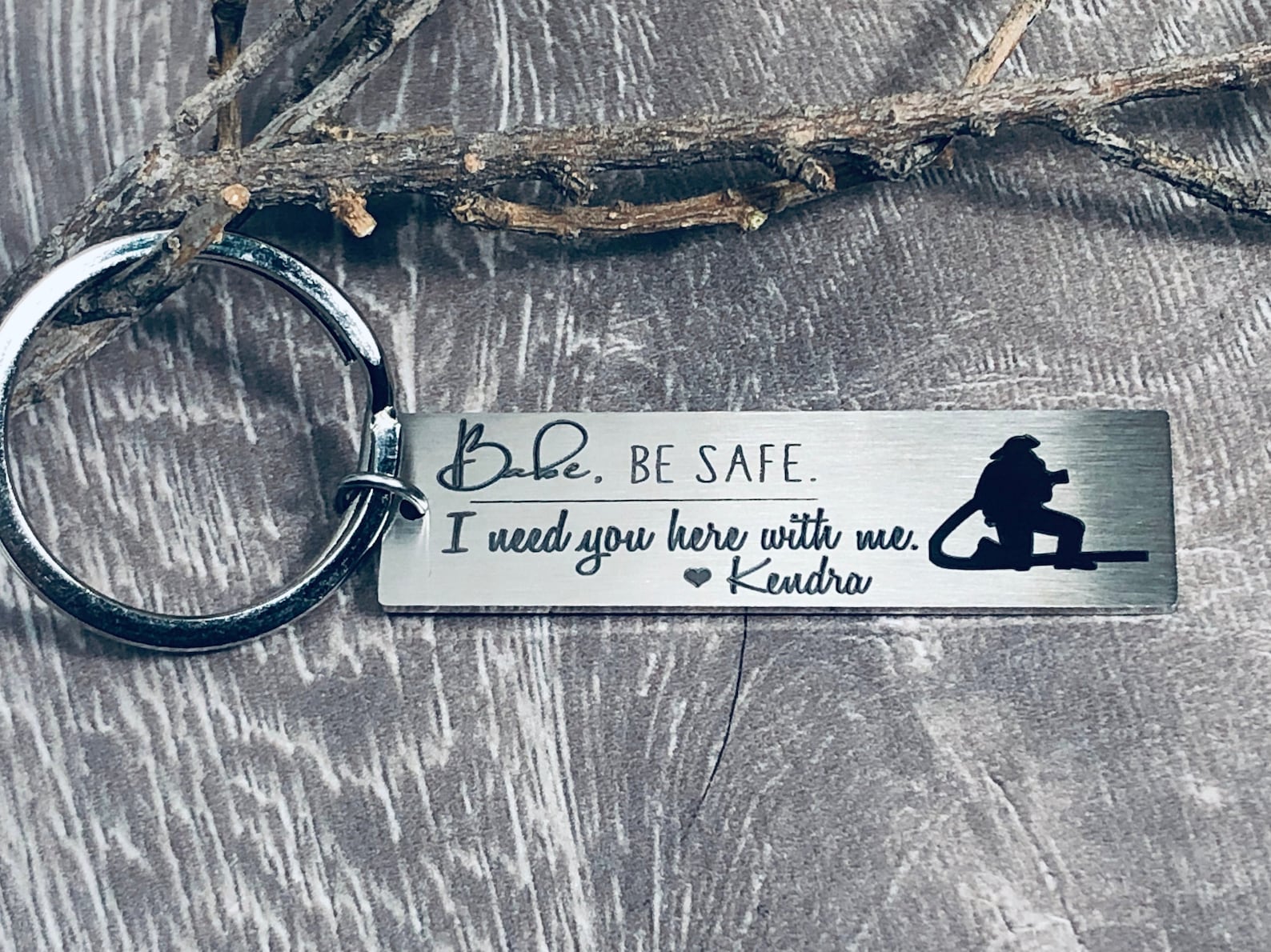 Firefighter Keychain Firefighter Wife Firefighter Gift - Etsy
