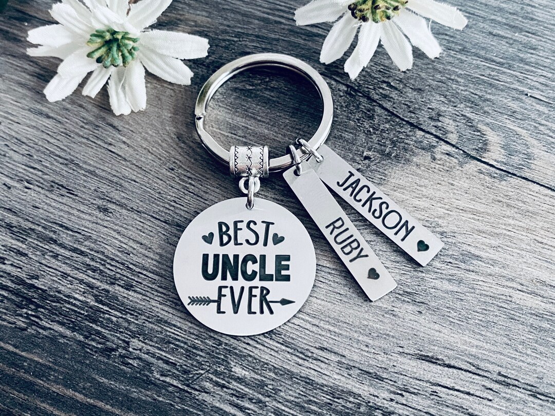 Uncle Gift Keychain Key Chain • BEST UNCLE EVER • #1 Uncle • Uncle Gift ...