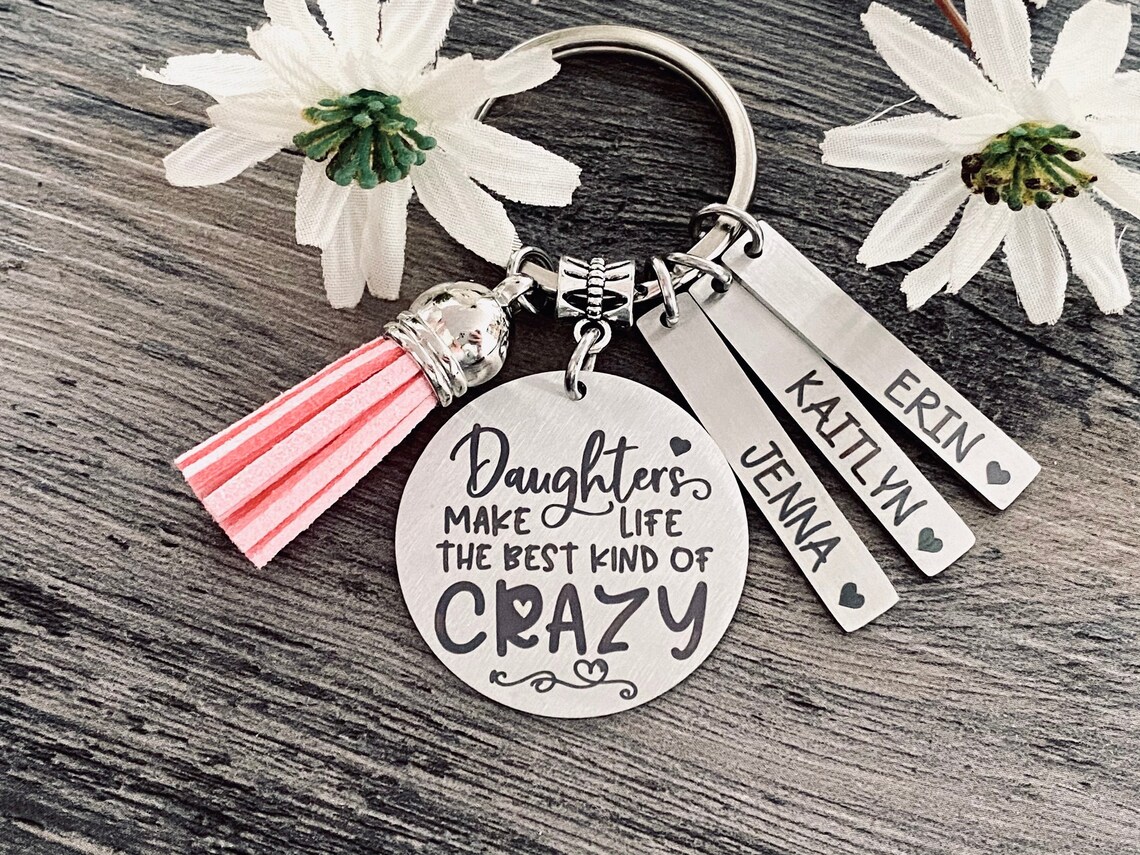 Mom of Girls Keychain DAUGHTERS MAKE LIFE the Best Girl - Etsy