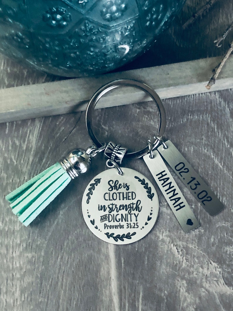 Proverbs 31 Gift Keychain Key Chain • Wife Gift • Mom Gift • Mother ...