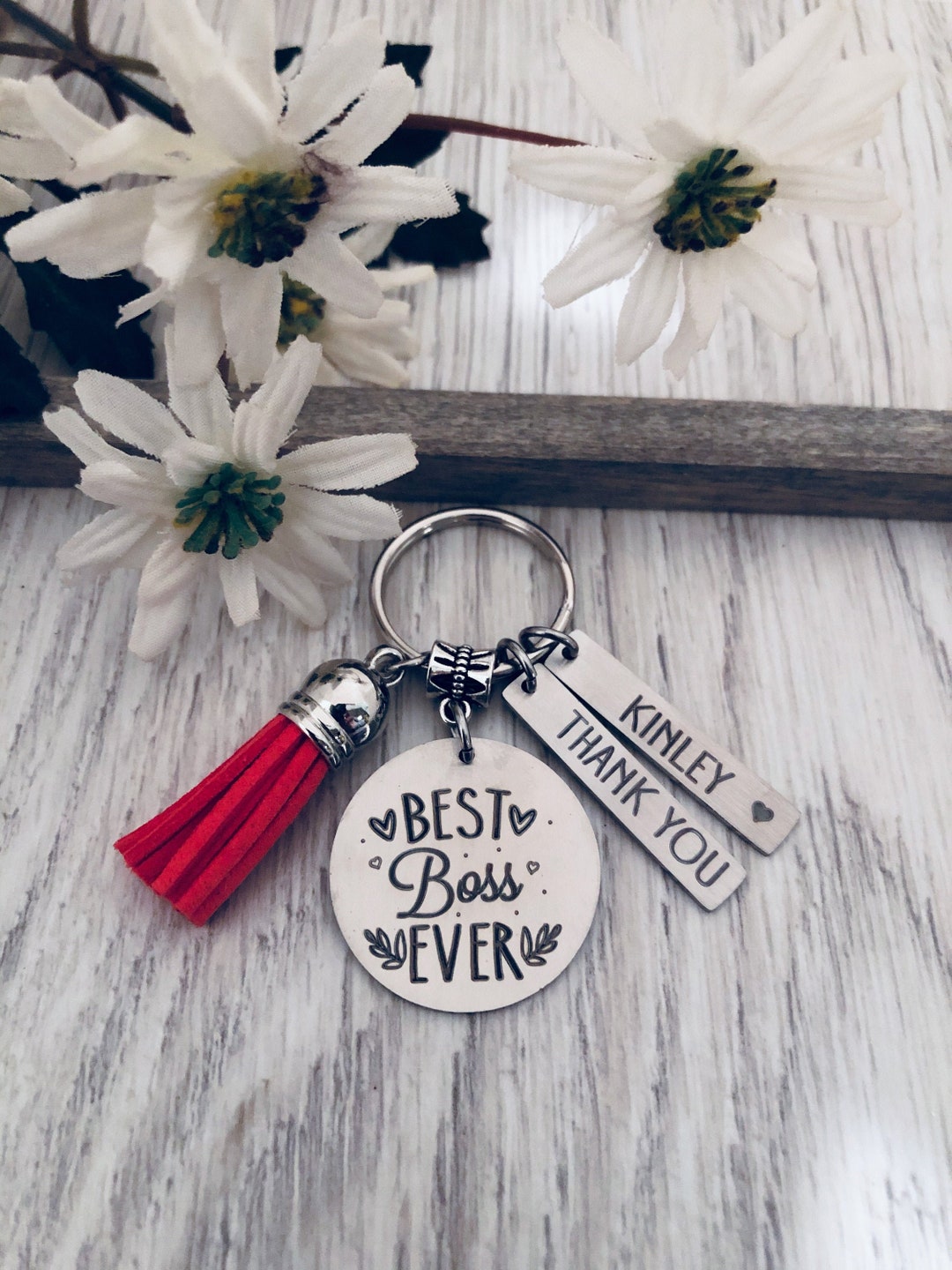 Boss Gift Keychain Key Chain • BEST BOSS EVER • #1 Boss • Boss Gift ...