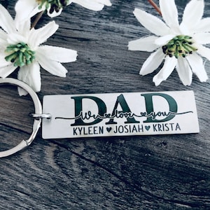 Dad WE LOVE YOU Keychain • Dad Keychain • Dad • New Dad Gift • First ...