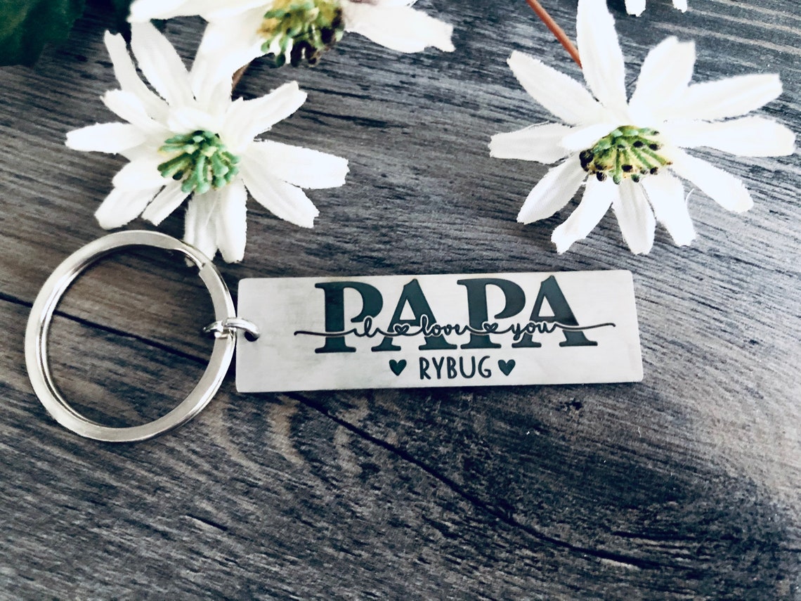 Papa WE LOVE YOU Keychain Papa Keychain Papa New Papa - Etsy
