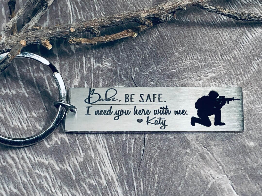 Deployment Gift Soldier Keychain Army Wife Officer Gift Deployment ...