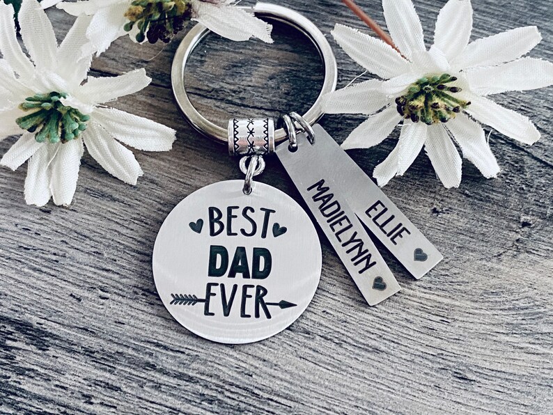 Keychain for Dad Dad Gift Keychain Key Chain BEST DAD EVER - Etsy