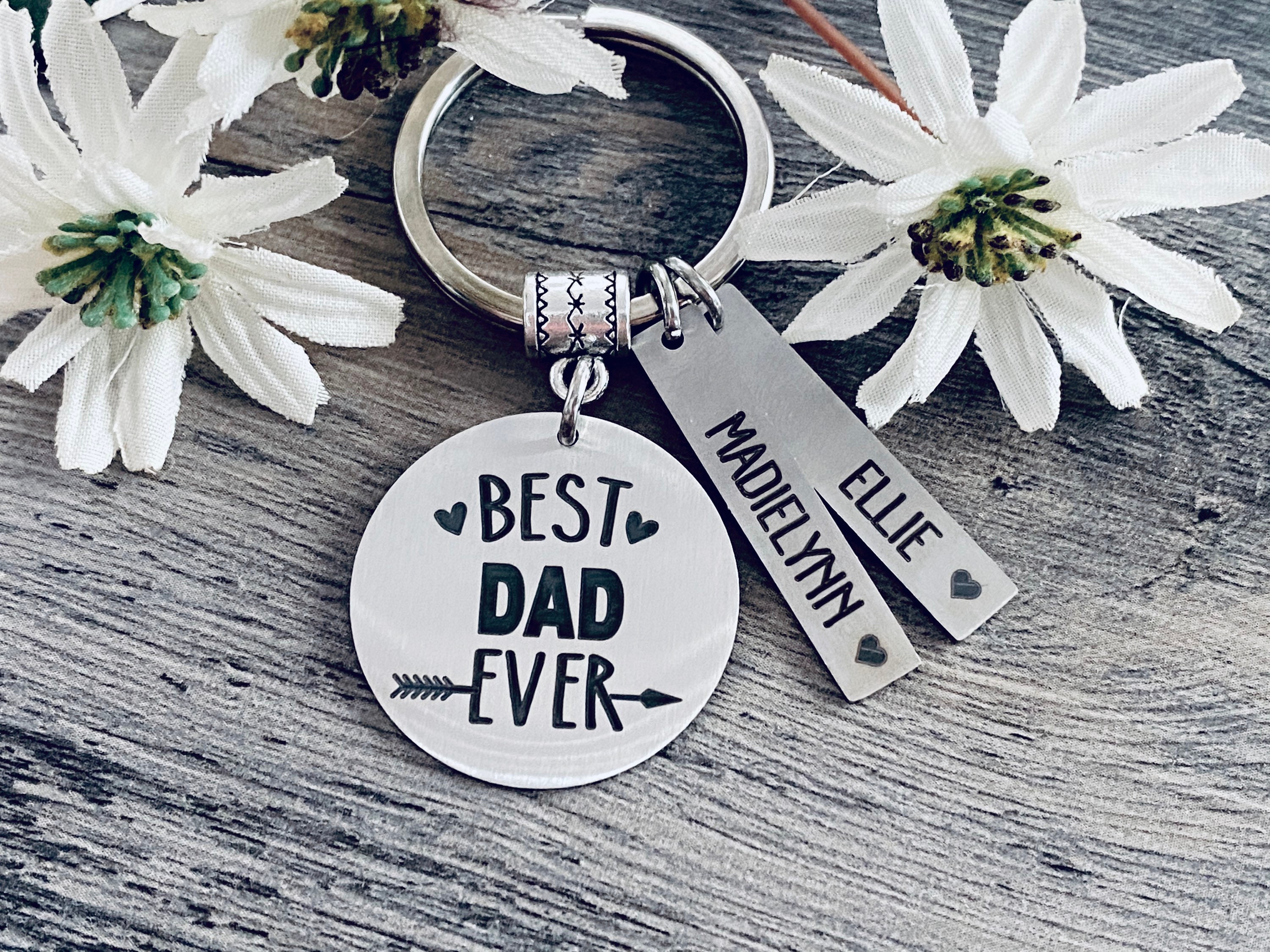 Keychain for Dad Dad Gift Keychain Key Chain BEST DAD EVER - Etsy