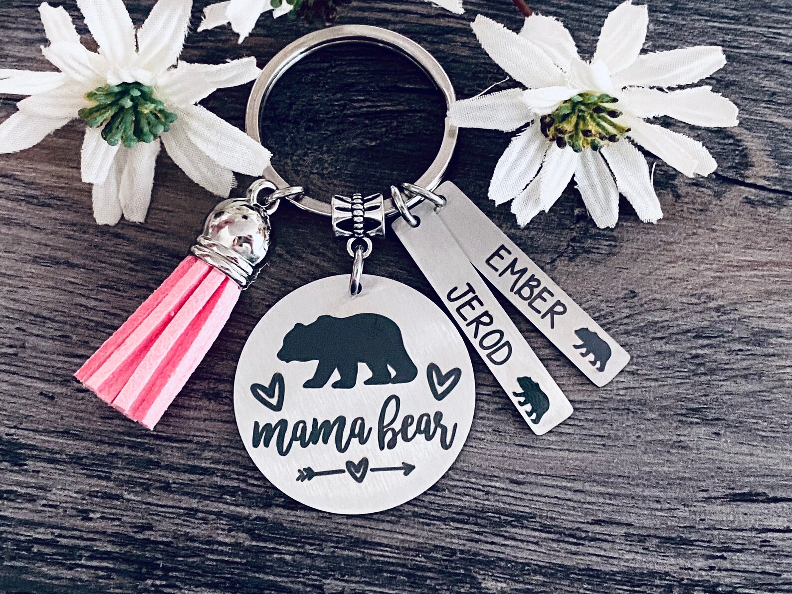 MAMA BEAR Keychain • BABY Bear • Mom Gift Keychain • Momma Gift • Mama ...